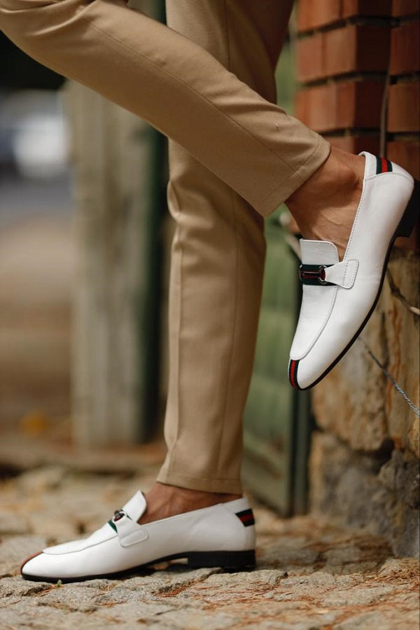 White Bit Loafers for Men – SARDINELLI