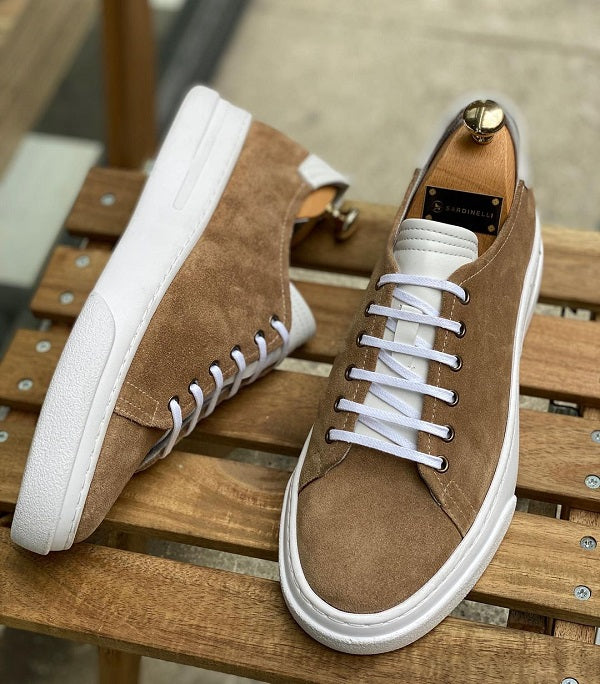 Brown Suede Sneakers for Men – SARDINELLI